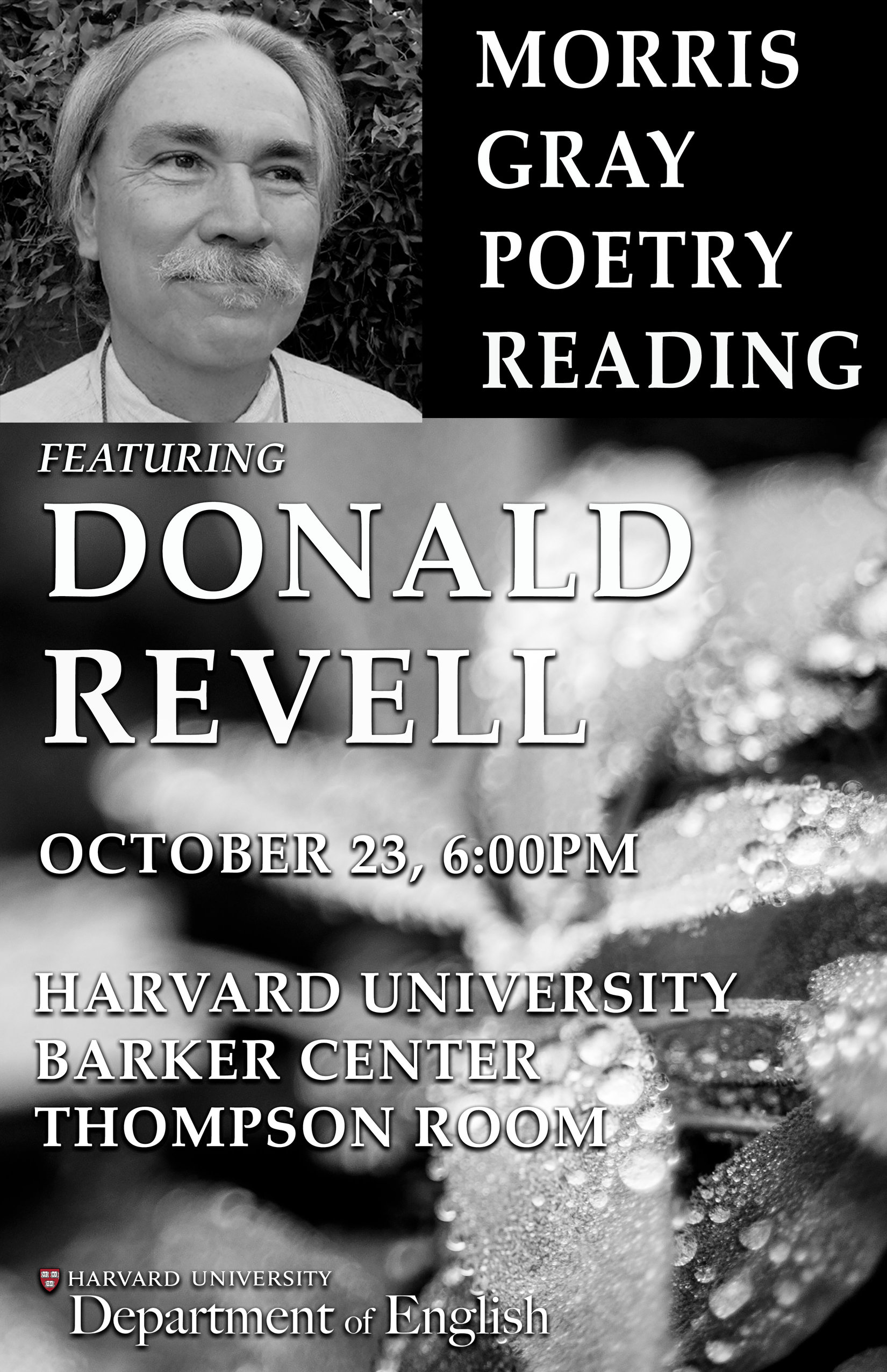 Morris Gray Poetry Reading Featuring Donald Revell | Department of English